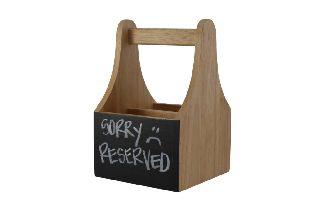 Naturals Caddy with Chalkboard - 2 Compartments - Tapside Scotland, UK